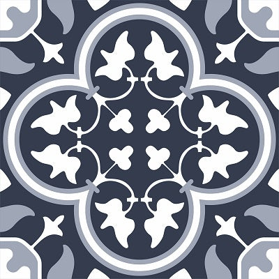 Annandale Dark Blue Patterned Tile – Vivid Tiles And Design