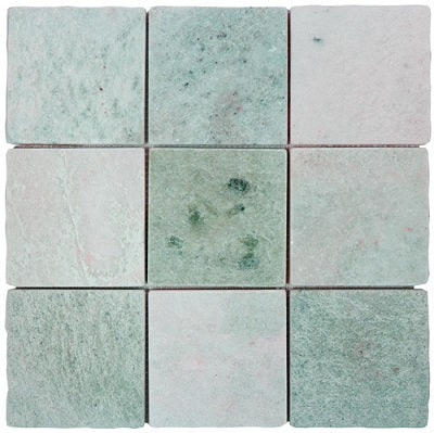 Mint Tumbled Square Mosaic – Vivid Tiles And Design
